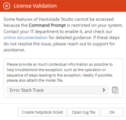 Error message: spawn UNKNOWN